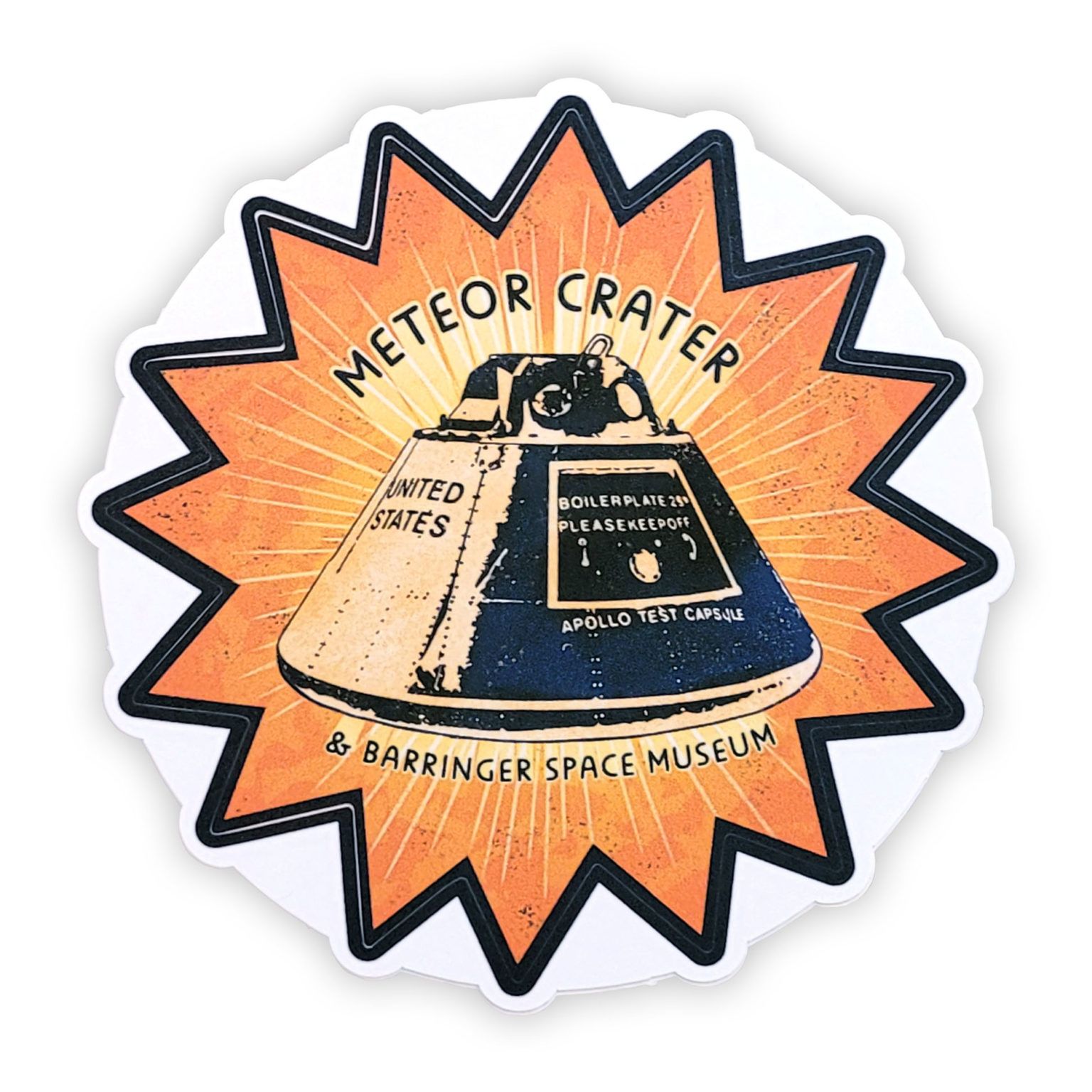 Apollo Capsule Sticker - Meteor Crater | Barringer Space Museum