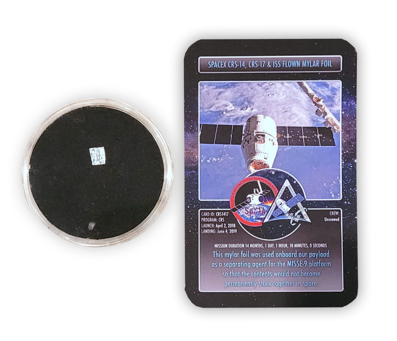 Space X Authentic Mylar Foil - Meteor Crater | Barringer Space Museum